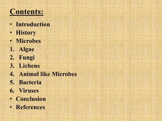 Role of microbes in pollution indication | PPTX