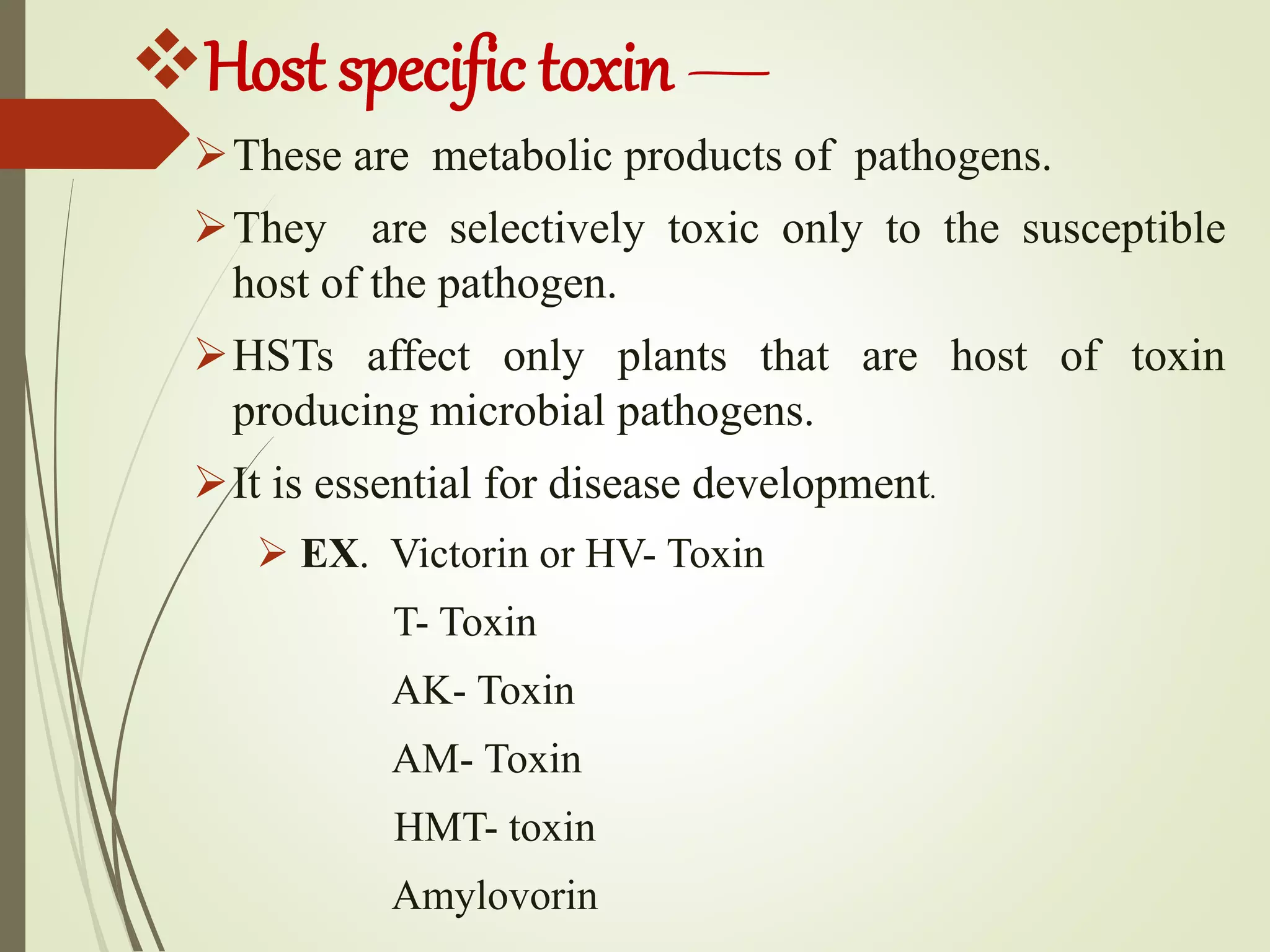 Role of microbial toxins in plant pathogenesis | PPTX