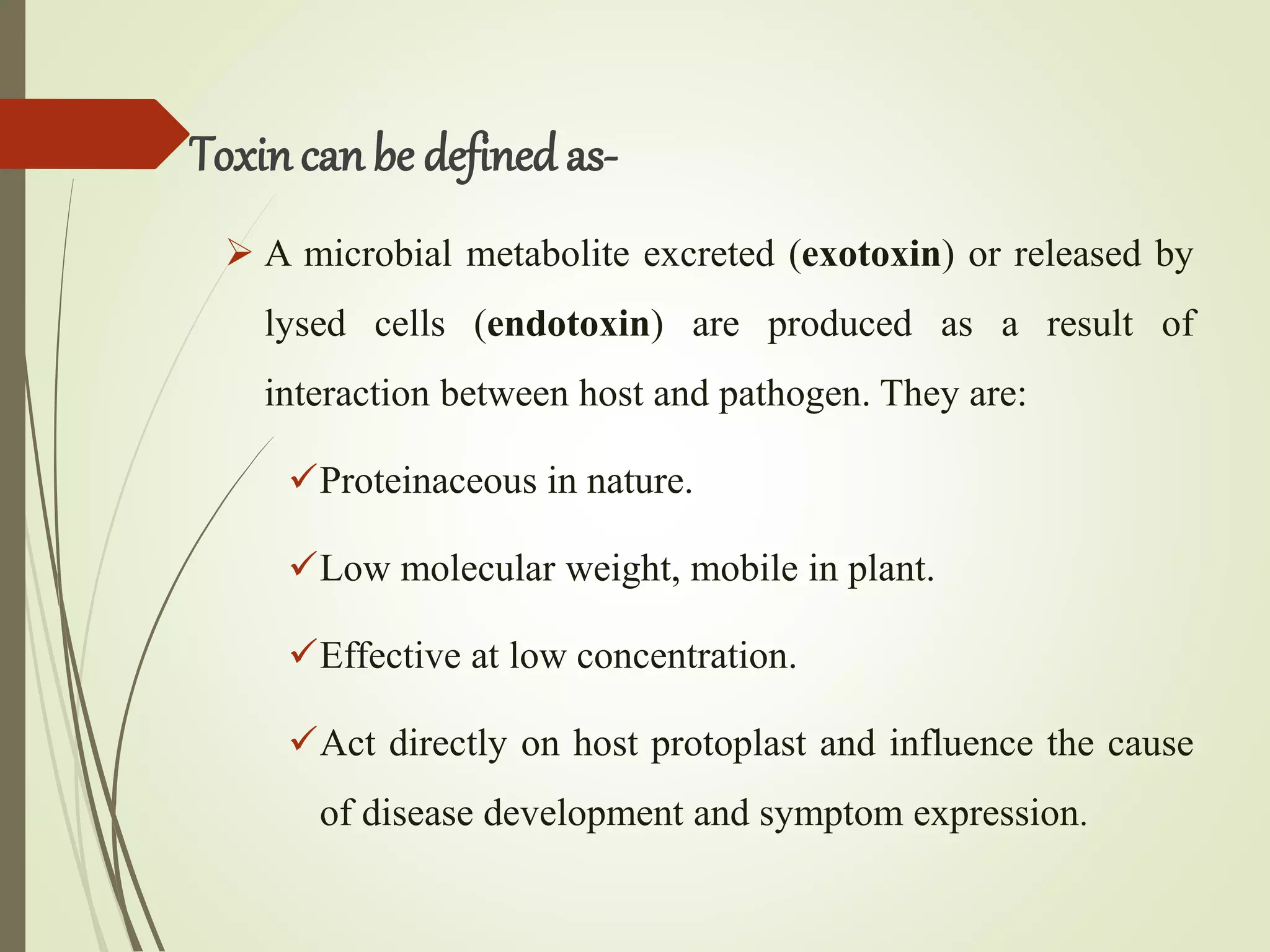 Role of microbial toxins in plant pathogenesis | PPTX