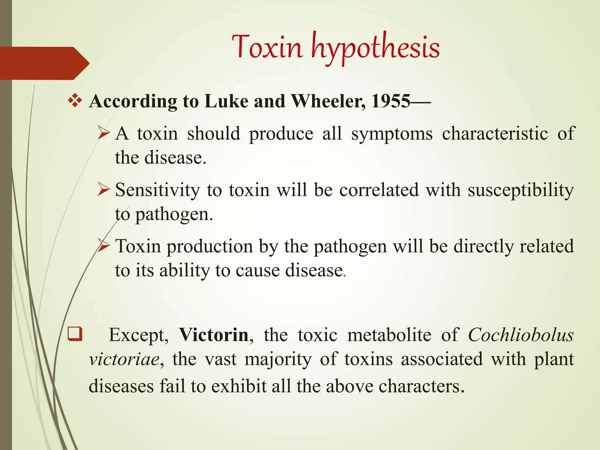 Role of microbial toxins in plant pathogenesis | PPTX
