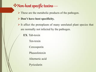 Role of microbial toxins in plant pathogenesis | PPTX