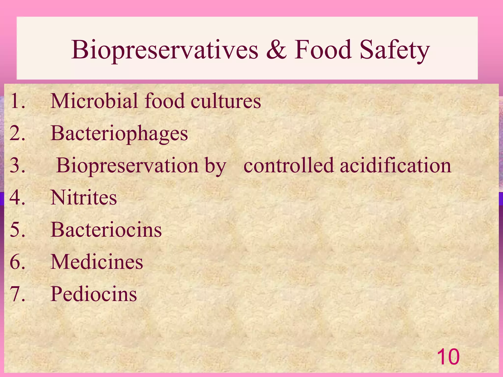 Role of microbiology in food safety | PPTX