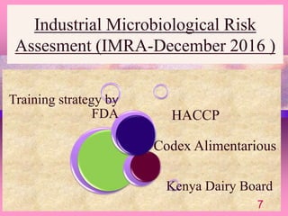 Role of microbiology in food safety | PPTX