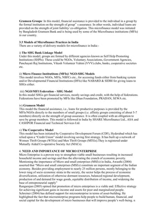 Role of microfinance in promoting micro entrepreneurship | DOCX