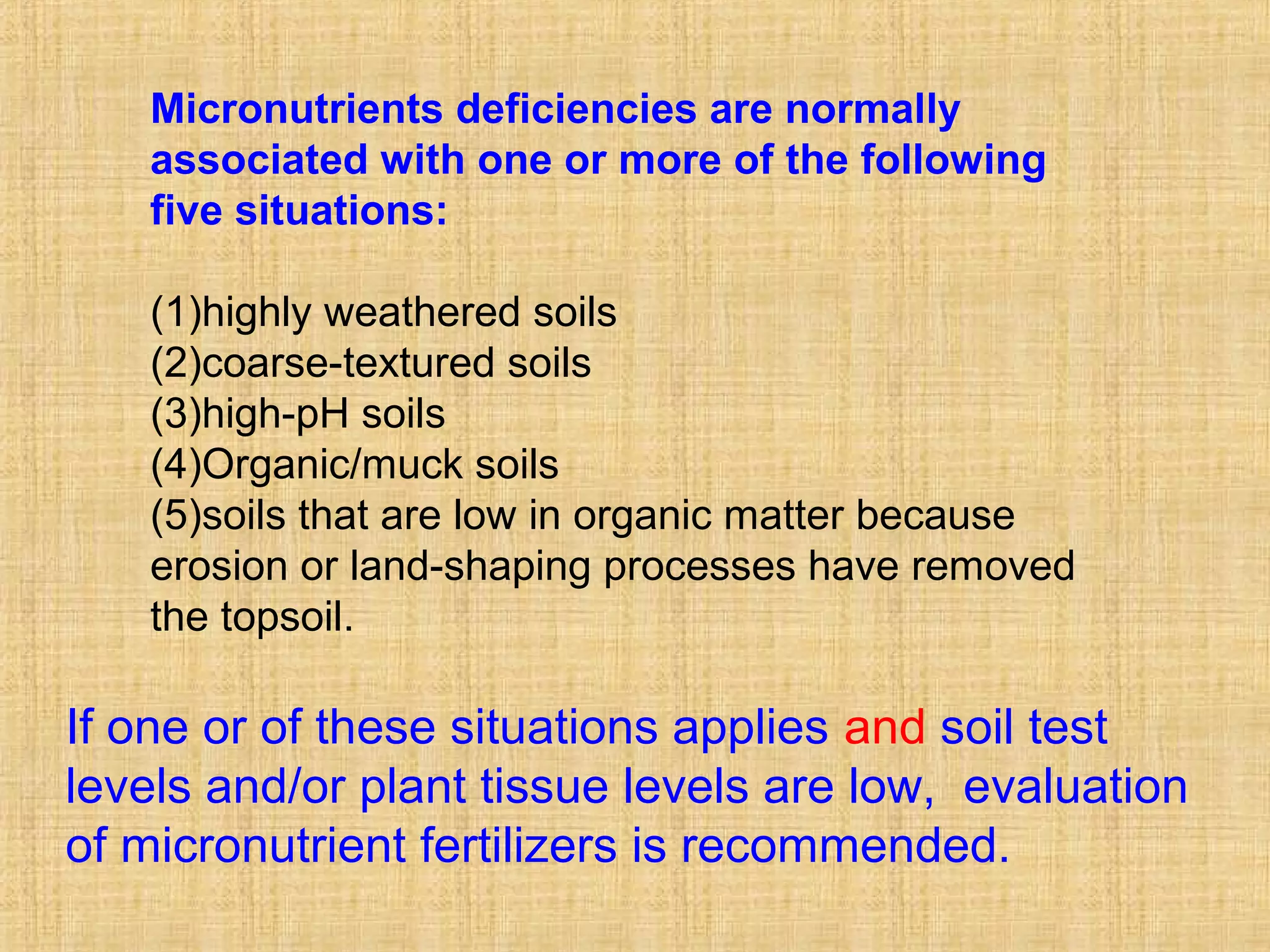 Role of micronutrient in crops | PPT