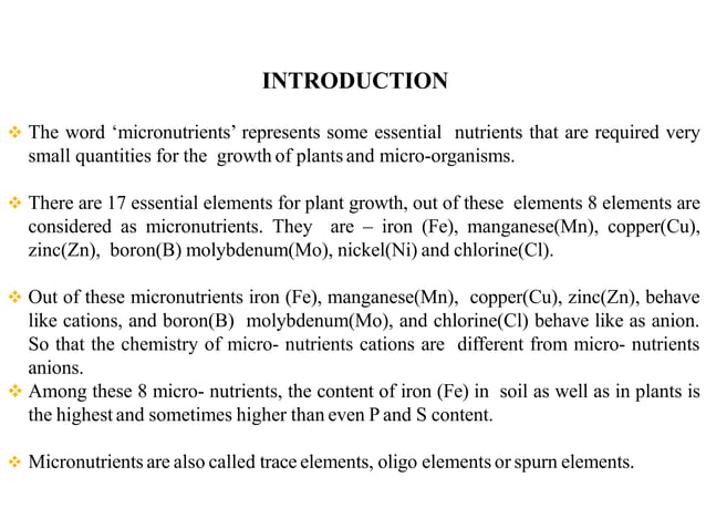 ROLE OF MICRO NUTRIENTS IN FIELD CROPS.pptx