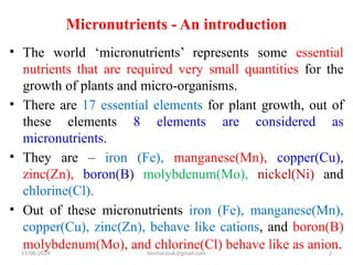 ROLE OF MICRONUTRIENTS IN PLANTS ASS 7.pptx