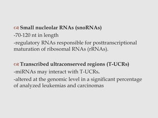 Role of micro rna in oncogenesis | PPT