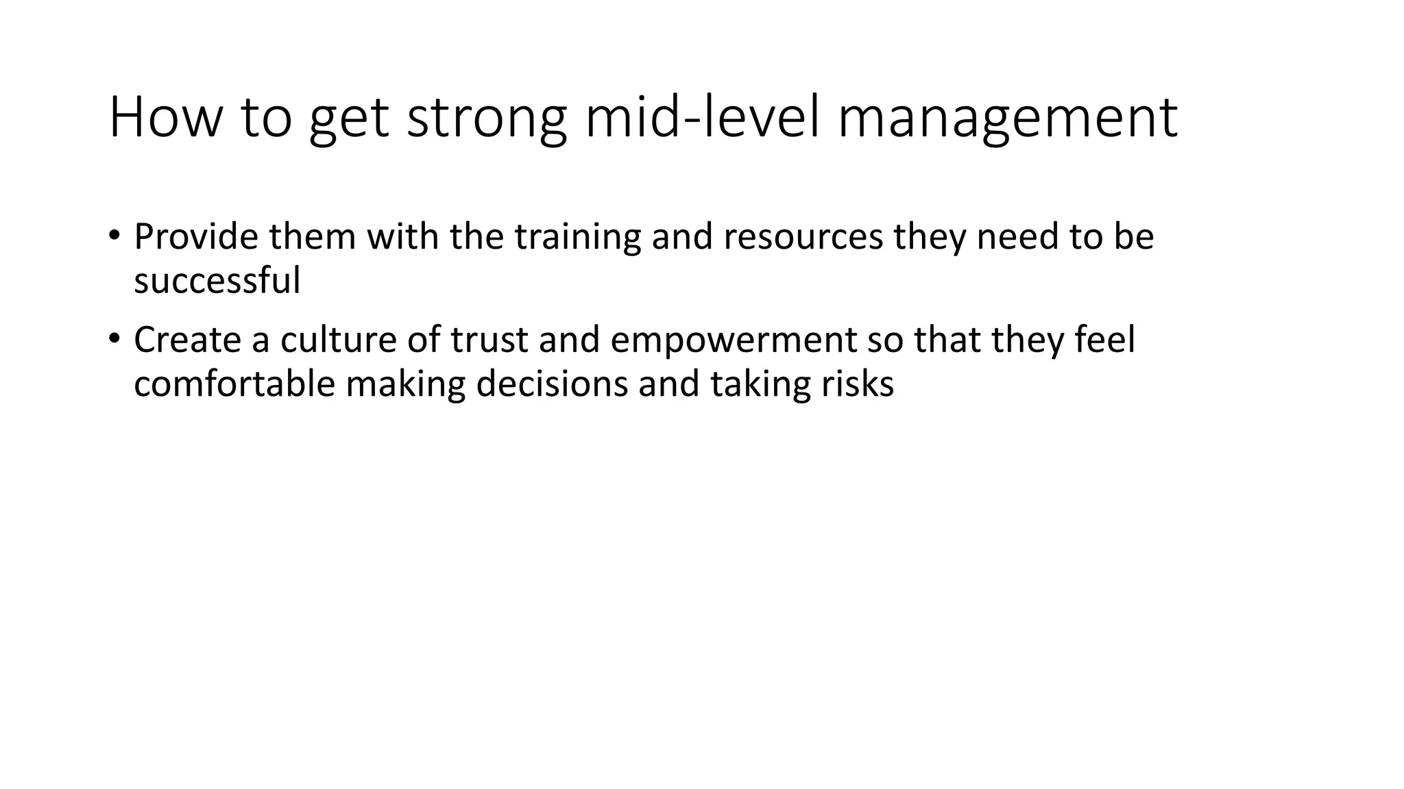 Role of Mid-level Management (Training Material for Young technical ...