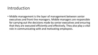 Role of Mid-level Management (Training Material for Young technical ...