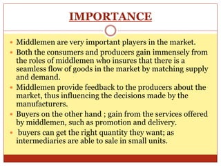 Role of middleme and inventory | PPT