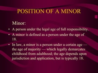 The position of a minor in partnership AND Registration of a firm pptx ...