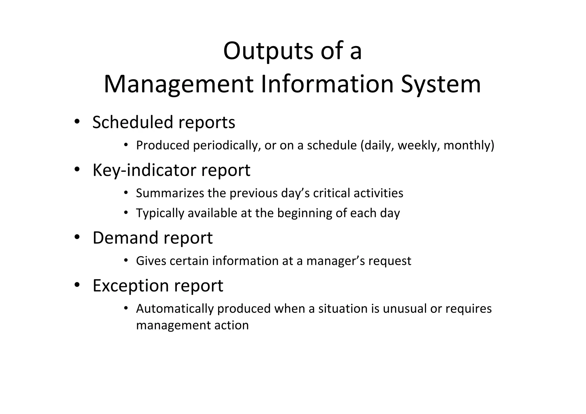 Role of mis in functional areas | PDF