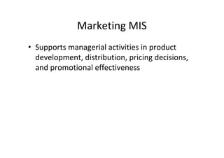 Role of mis in functional areas | PDF