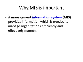 Role of mis in hrm | PPTX