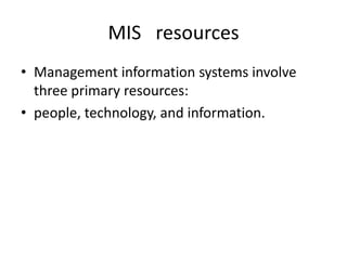 Role of mis in hrm | PPTX