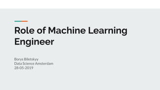Role of ML engineer | PDF