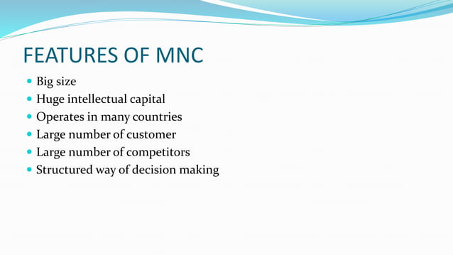 Role of mnc's in india | PPTX