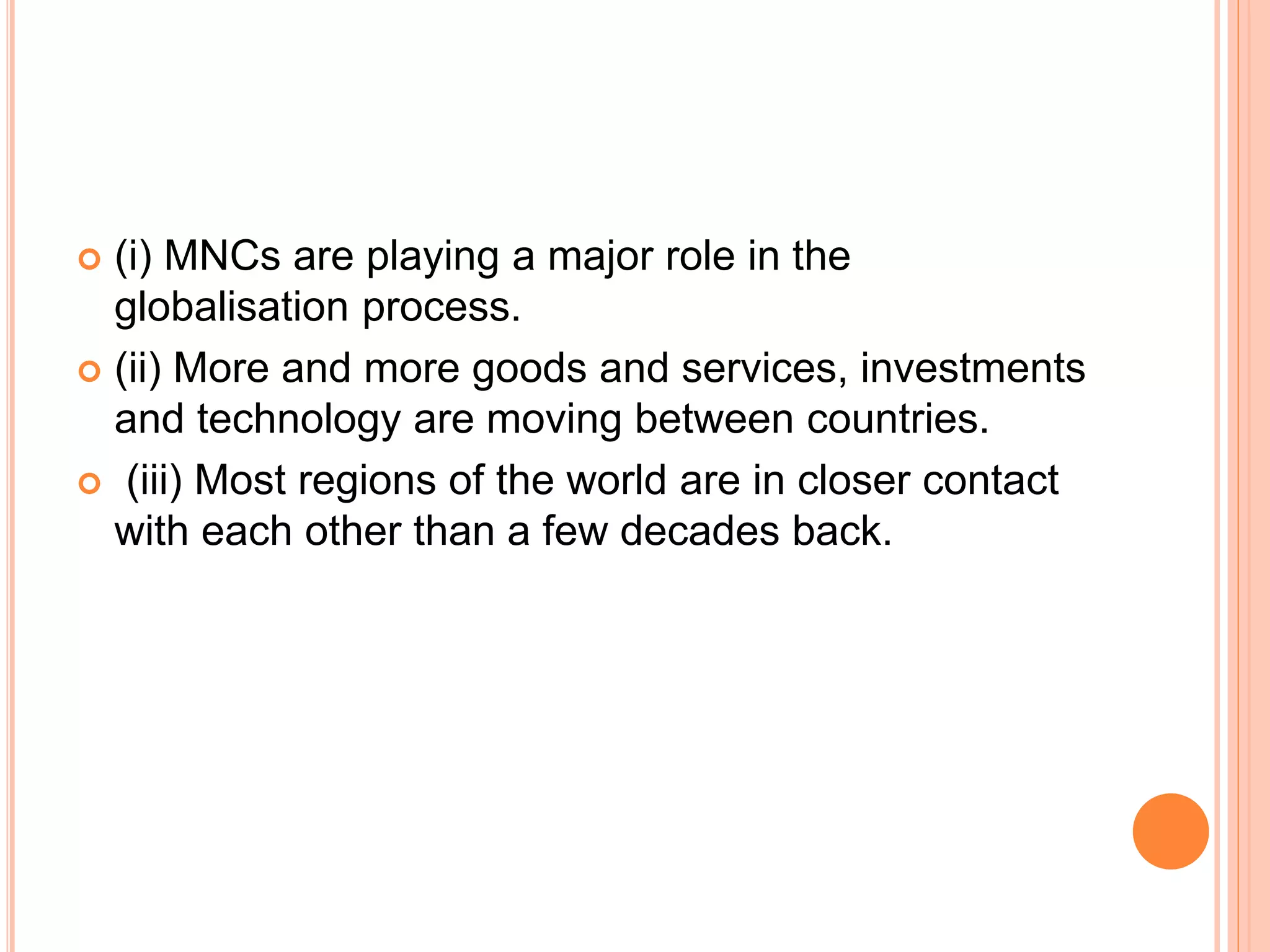 Role of MNC in india | PPTX