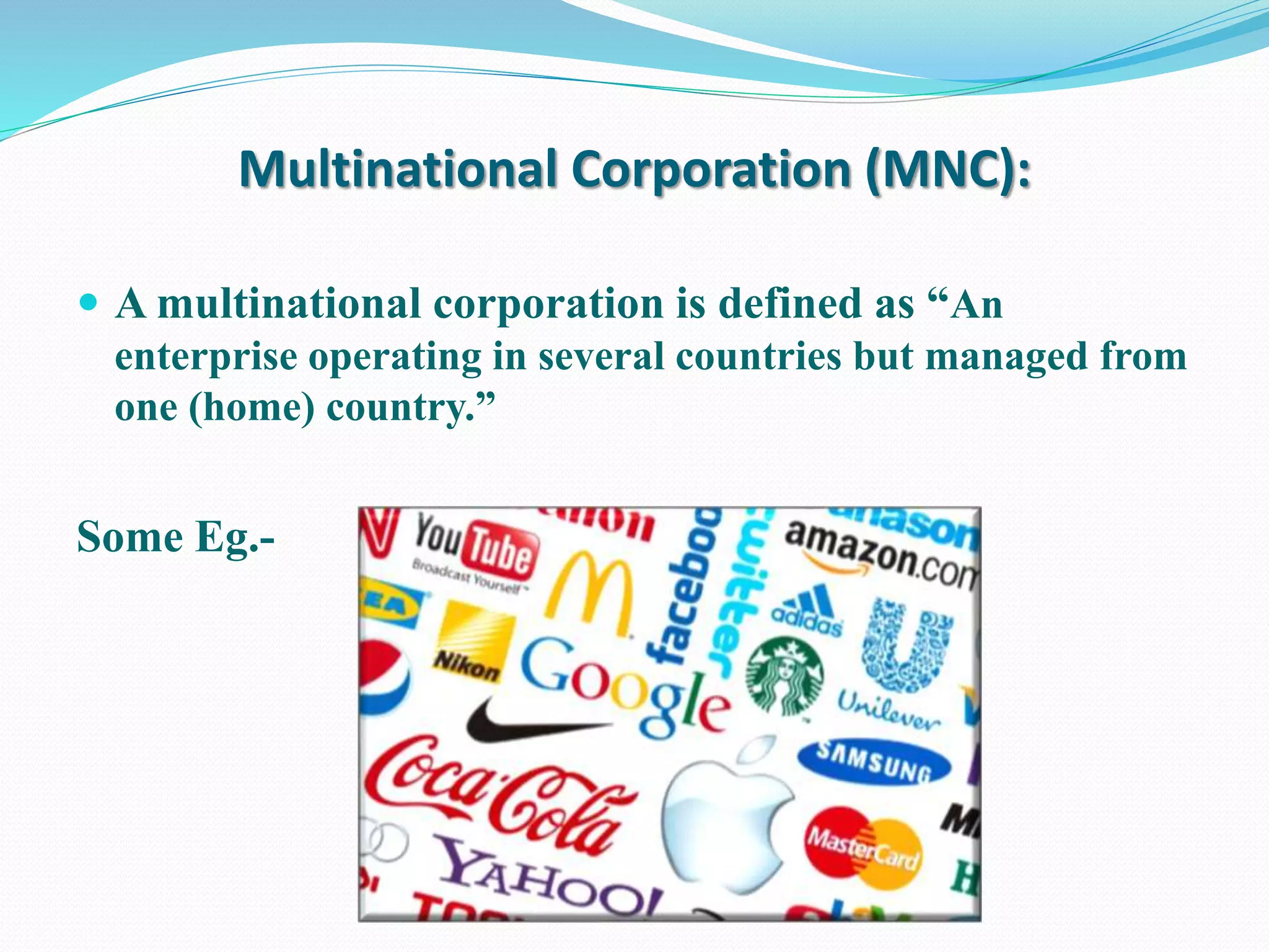 Role of mnc’s in international marketing | PPTX