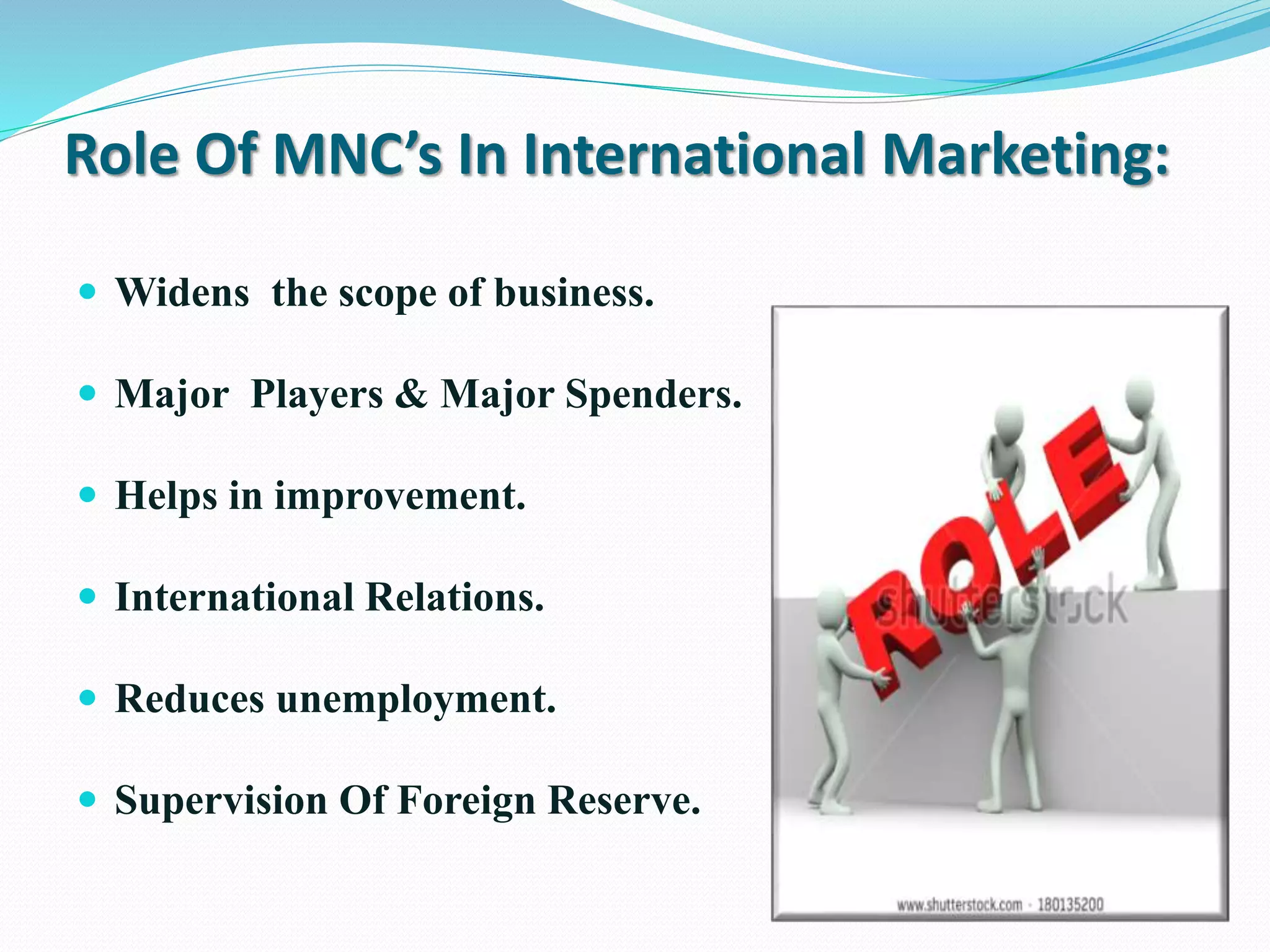 Role of mnc’s in international marketing | PPTX