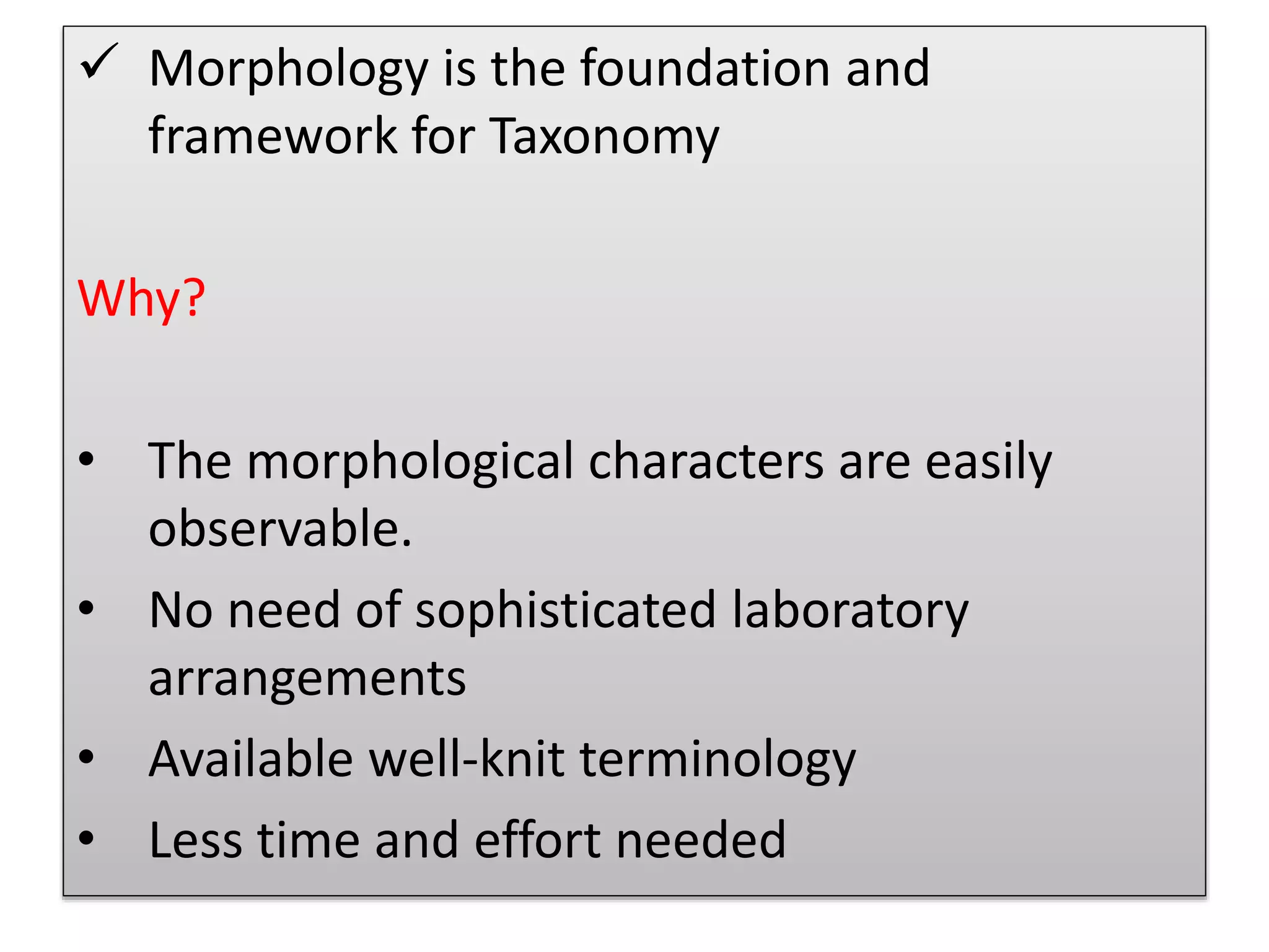 Role of morphology in plant classification | PPTX