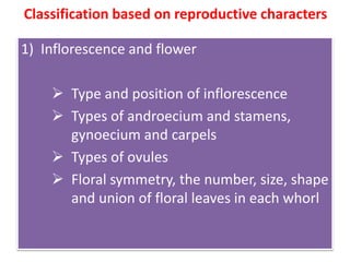 Role of morphology in plant classification | PPTX