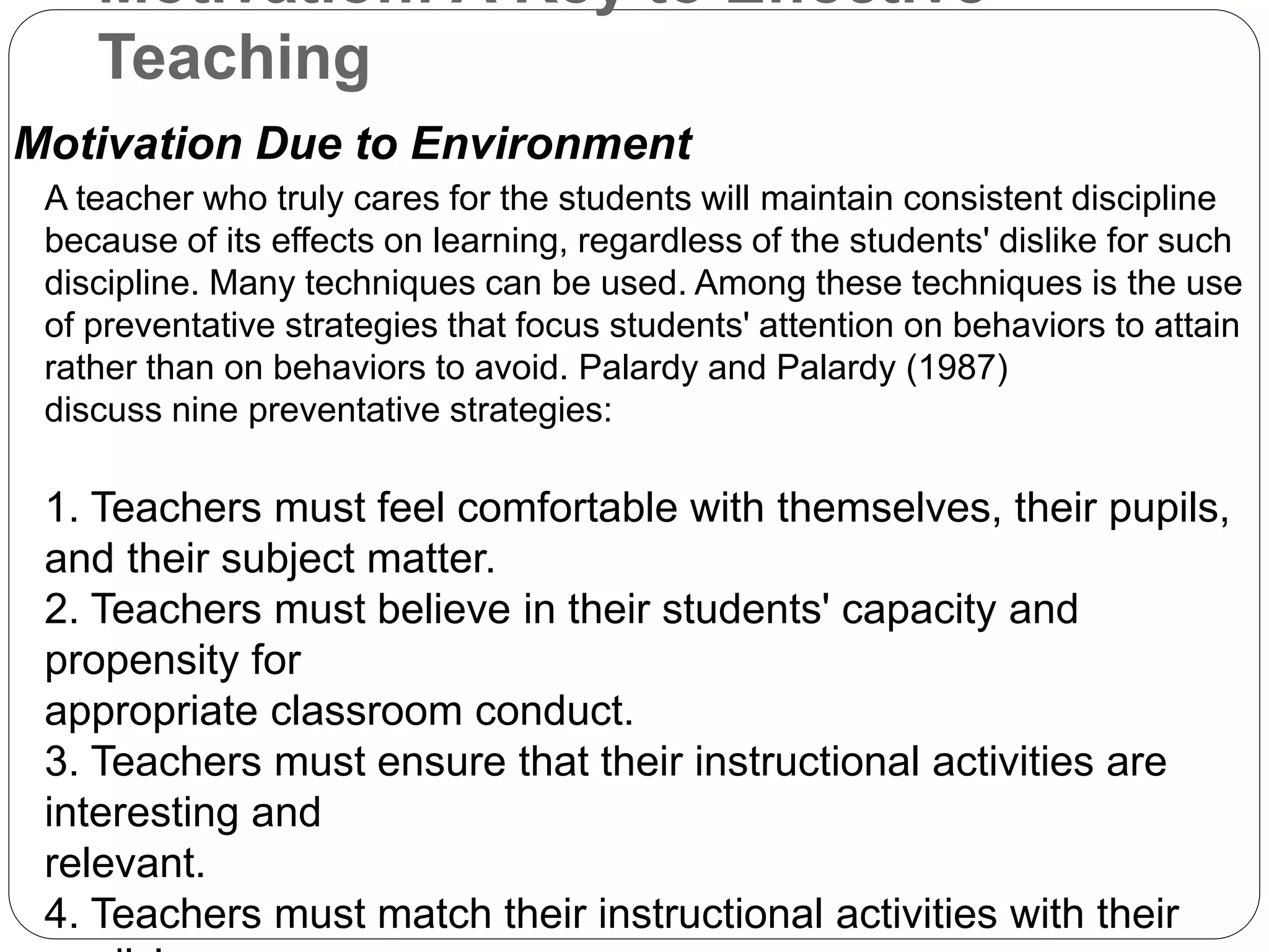 Role of motivation | PPTX