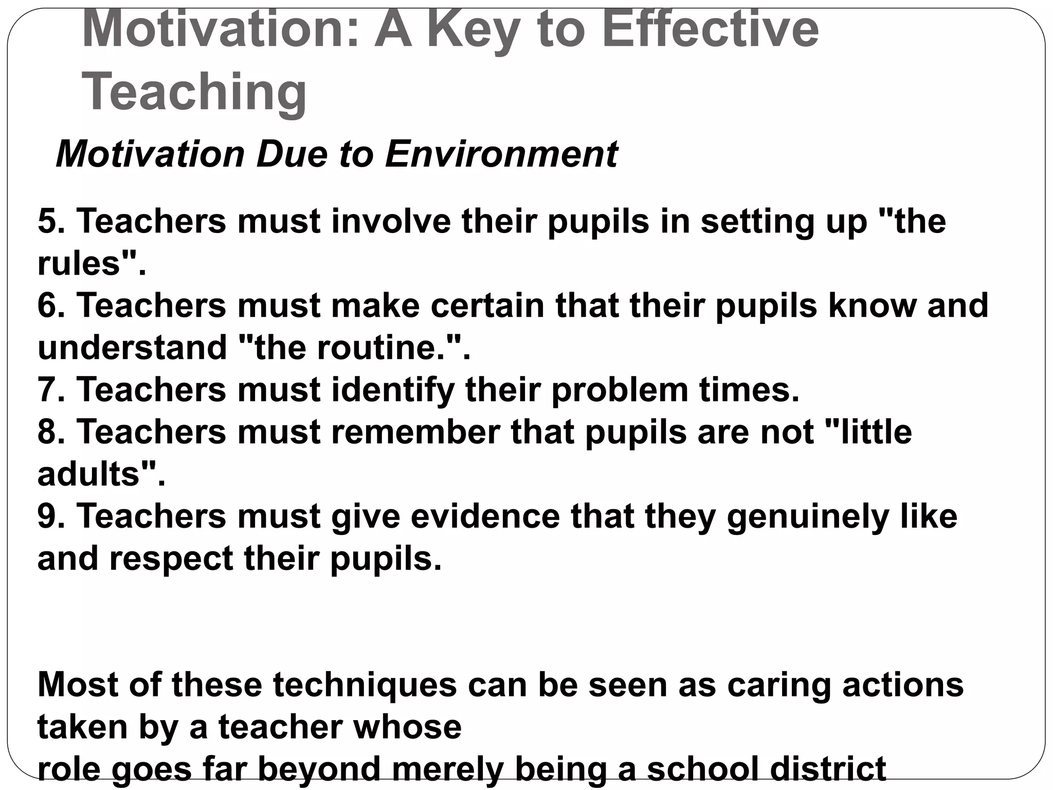 Role of motivation | PPTX