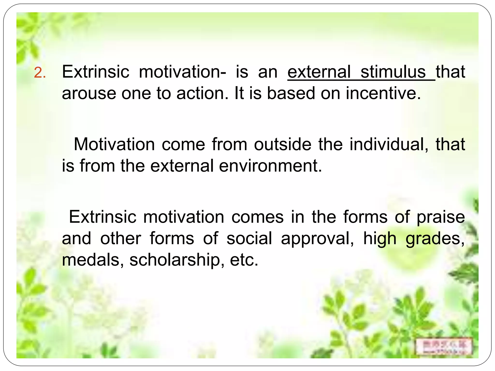 Role of motivation | PPTX