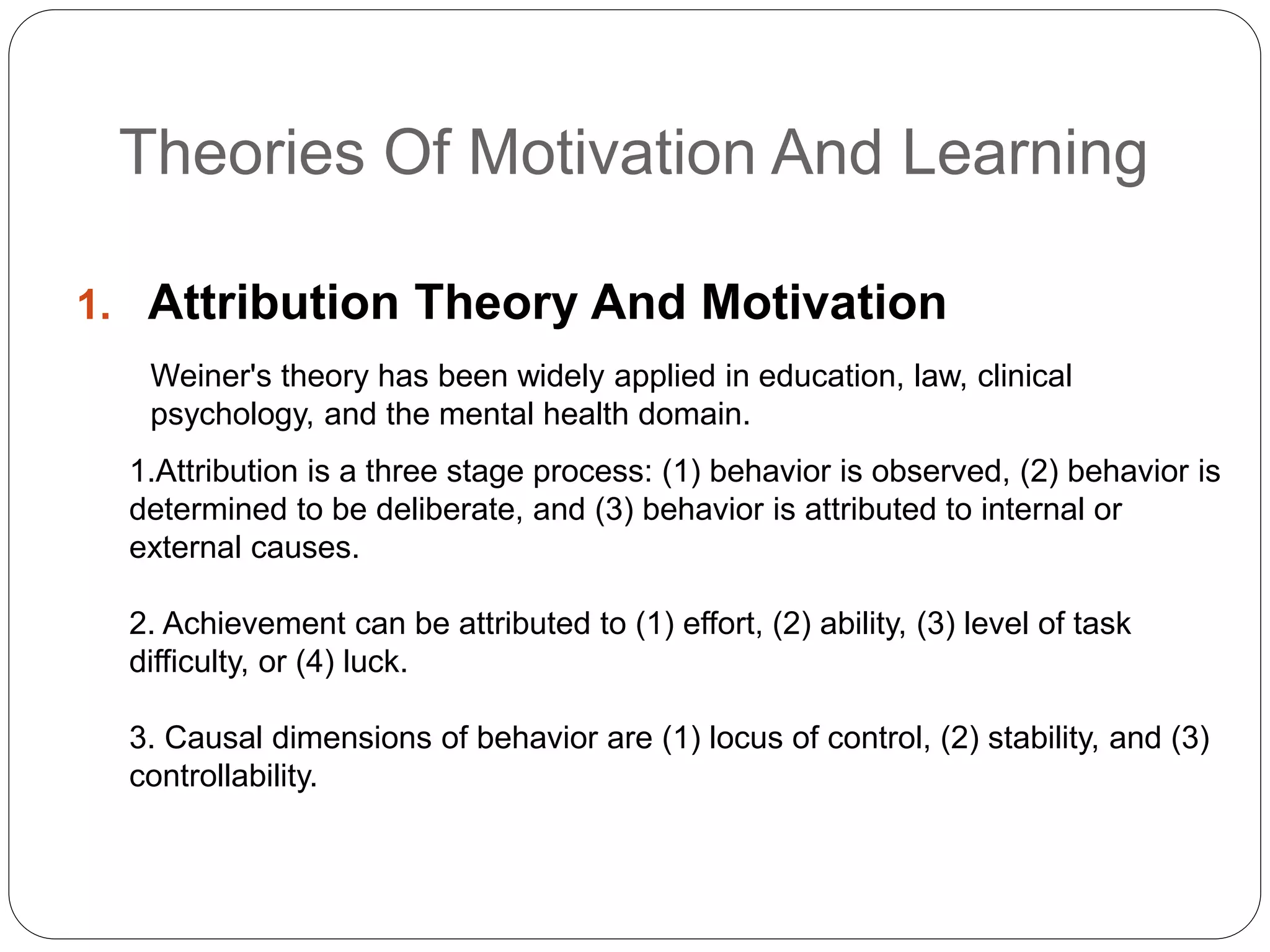 Role of motivation | PPTX
