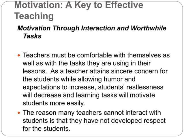 Role of motivation | PPTX