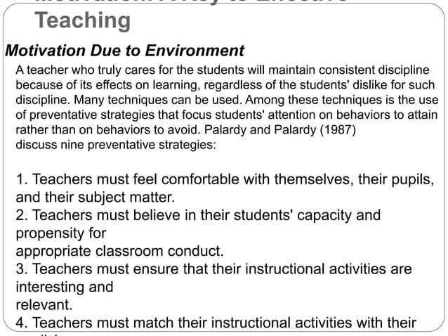 Role of motivation | PPTX