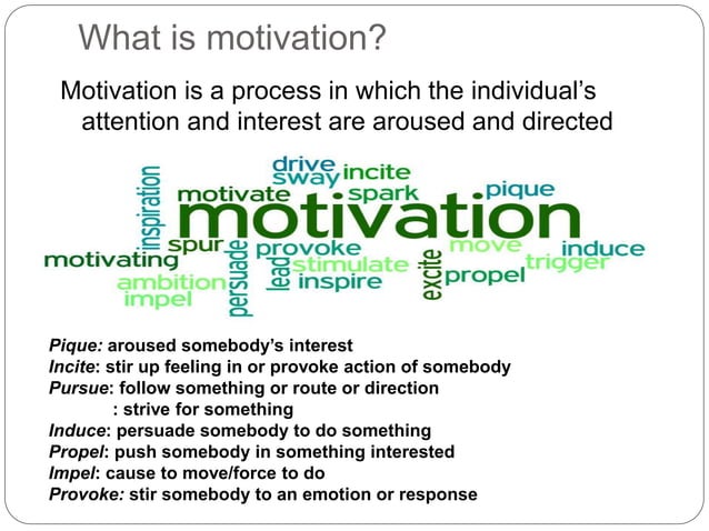 Role of motivation | PPTX