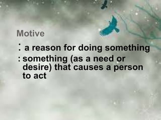 Role of motivation | PPTX