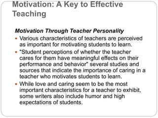 Role of motivation | PPTX