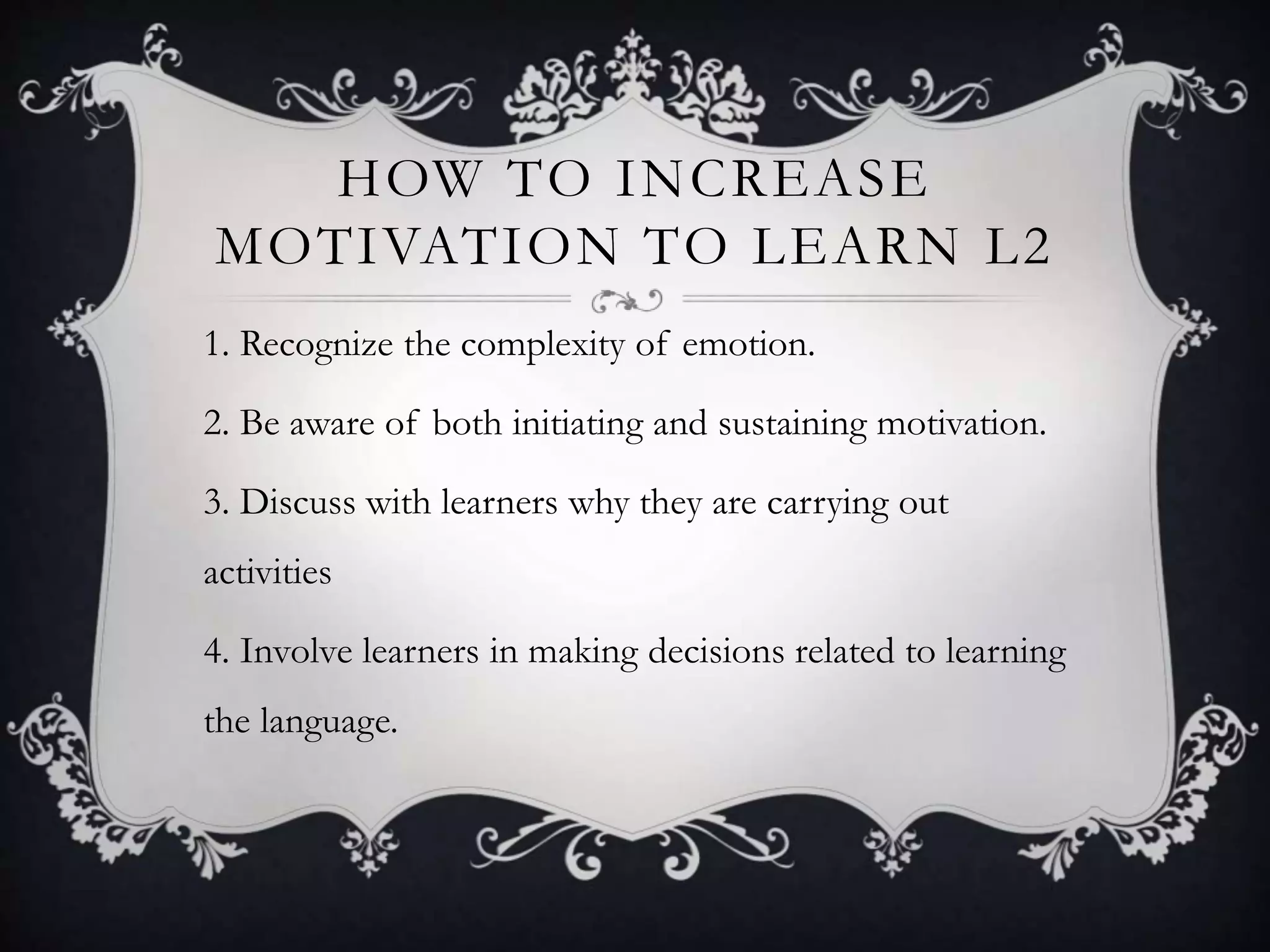 Role of motivation in language learning | PPTX