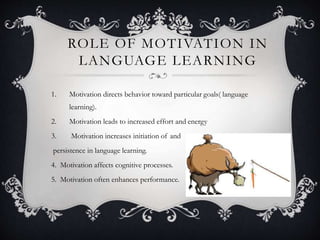 Role of motivation in language learning | PPTX