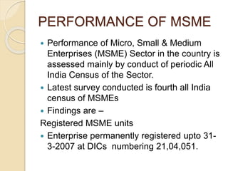Role of MSME in Indian Economy | PPTX