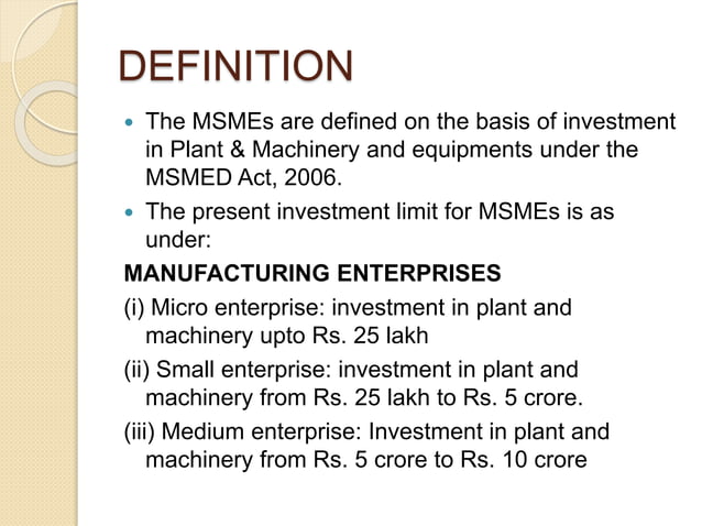 Role of MSME in Indian Economy | PPTX | Small and Medium-sized Business ...
