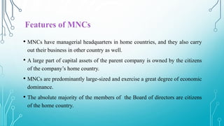 Role of multinational corporations | PDF