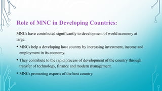 Role of multinational corporations | PDF