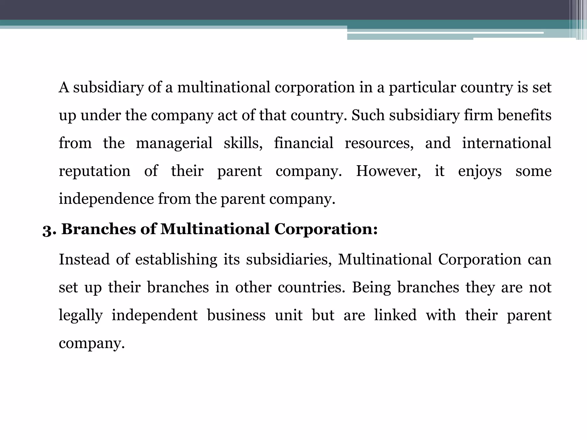 Role of multinational corporations (MNCs) in international Business | PPTX