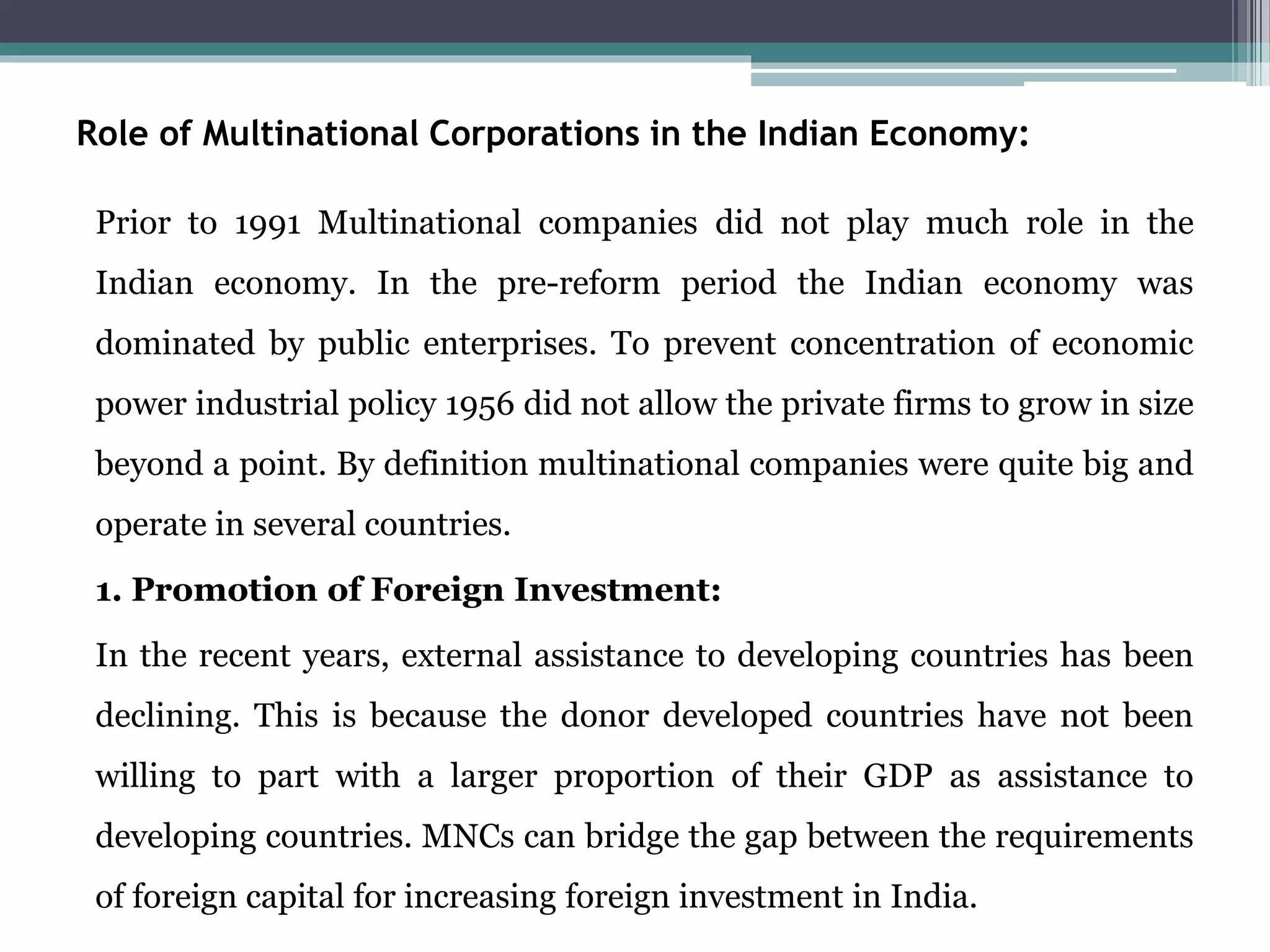 Role of multinational corporations (MNCs) in international Business | PPTX