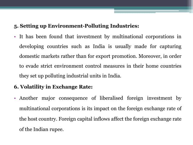 Role of multinational corporations (MNCs) in international Business ...