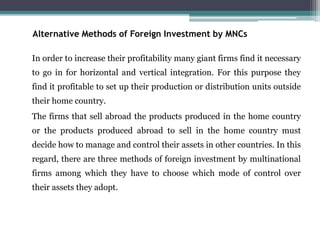 Role of multinational corporations (MNCs) in international Business | PPTX