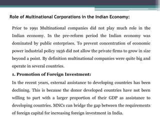 Role of multinational corporations (MNCs) in international Business | PPTX