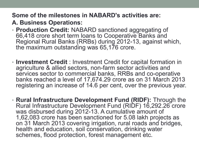 Role of NABARD in Cooperatives.pptx | Agriculture | Industries