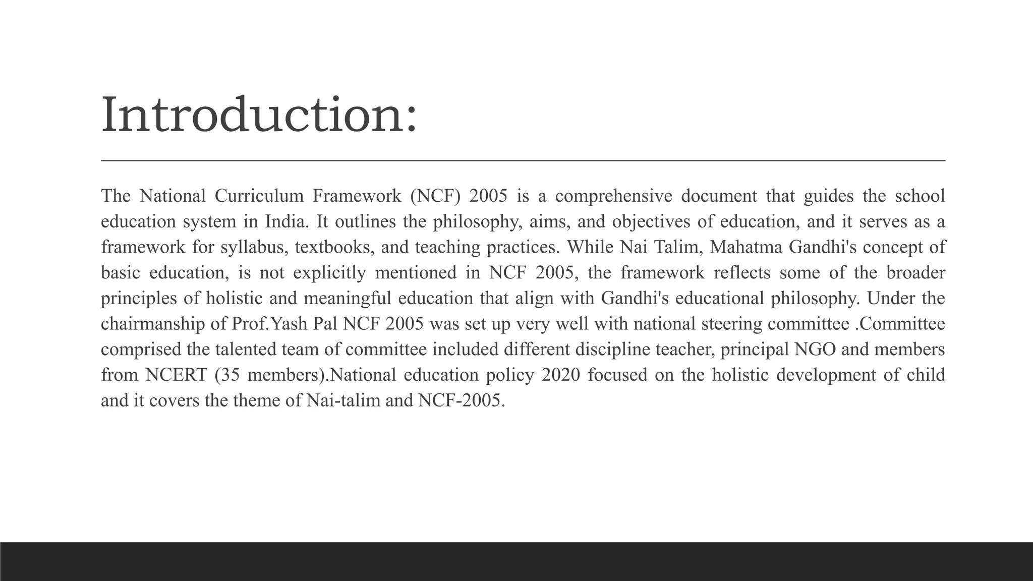Role of Nai-Talim in NCF 2005.pptx