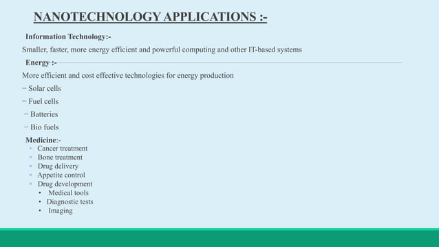 role of nanotechonolgy in diagnostic pathology.pptx | Chemistry | Science